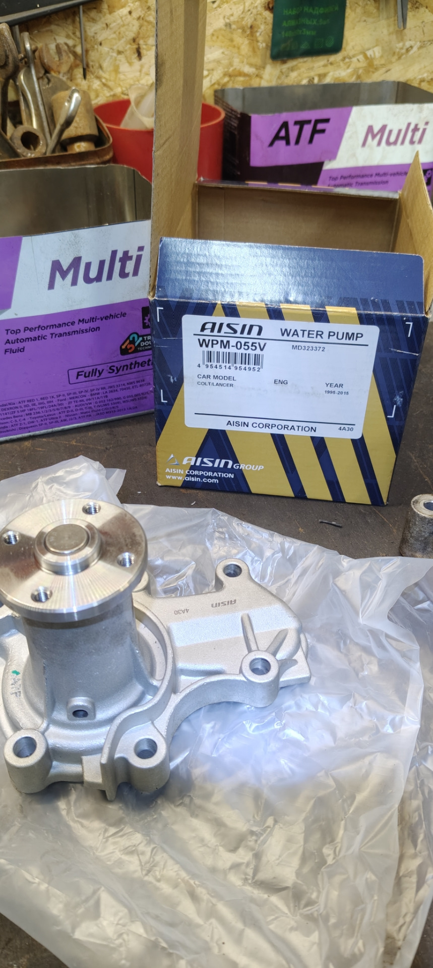 Замена помпы — Mitsubishi Lancer IX, 1,6 л, 2005 года | поломка | DRIVE2