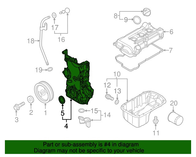 1060A142 Front Cover Mitsubishi | Запчасти на DRIVE2