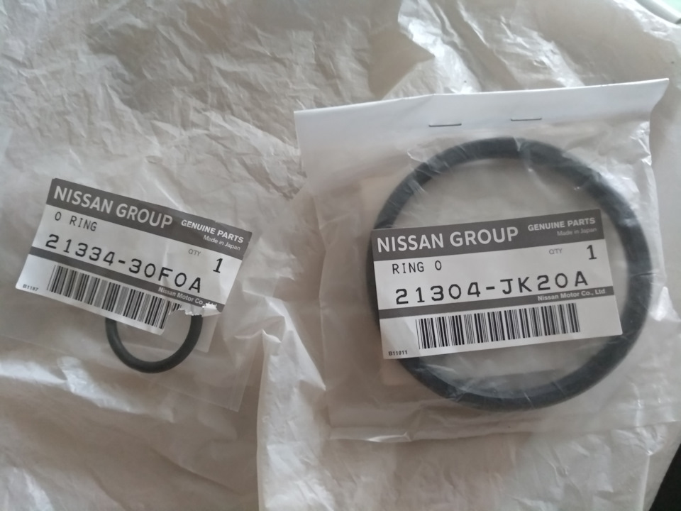 2133430F0A прокладка охладителя масла NISSAN INFINITI | Запчасти на DRIVE2