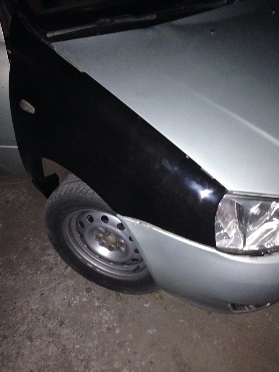 Пластиковые крылья и спорт бампер — Lada Калина седан, 1,5 л, 2006 года ...