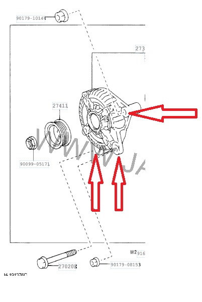 Замена натяжного ролика — Lexus LS (UCF30), 4,3 л, 2004 года | своими ...