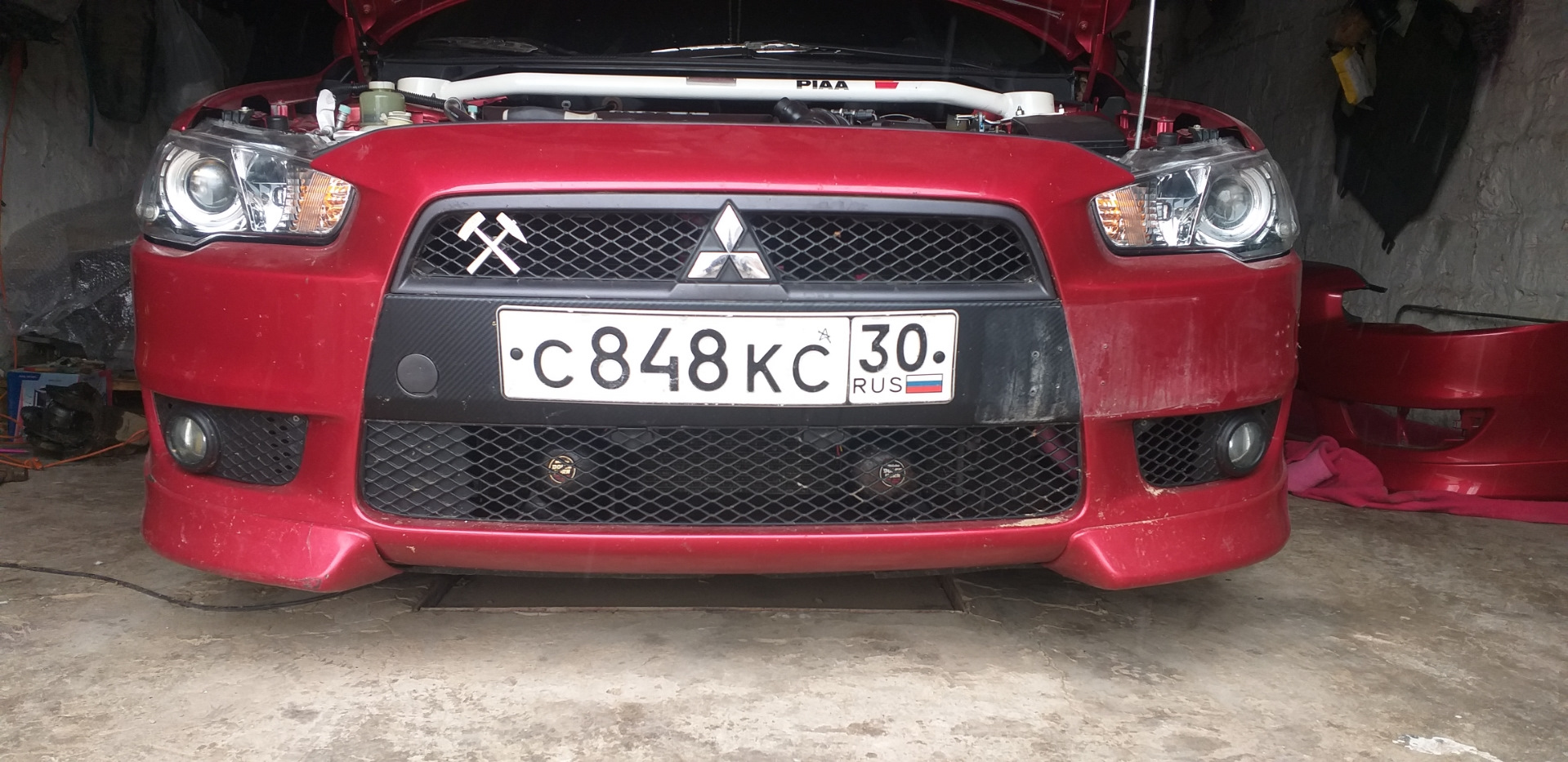 Замена переднего бампера и аксессуар MZ575833 — Mitsubishi Lancer X, 2 ...