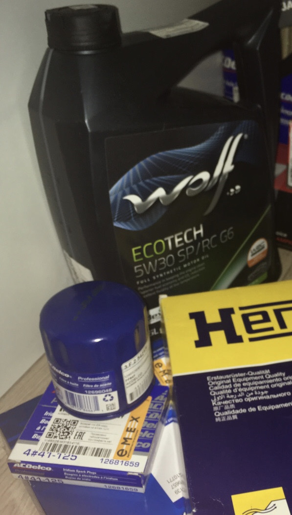 Комплект для очередного ТО — Chevrolet Equinox (3G), 2 л, 2019 года ...