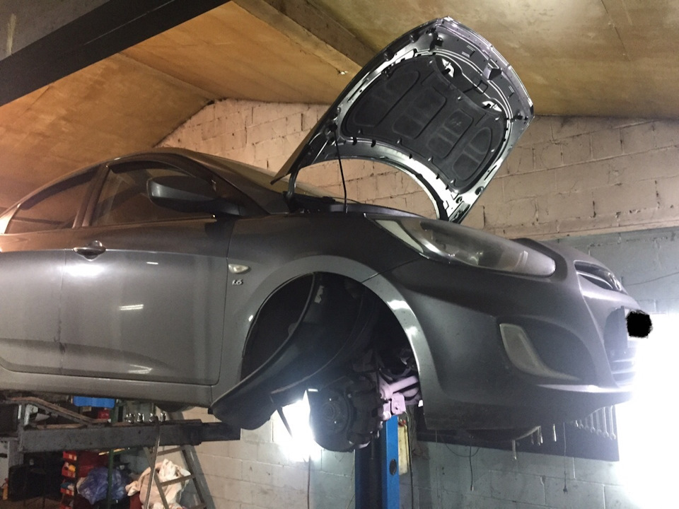 Замена подшипника кондиционера — Hyundai Solaris (1G), 1,6 л, 2011 года ...
