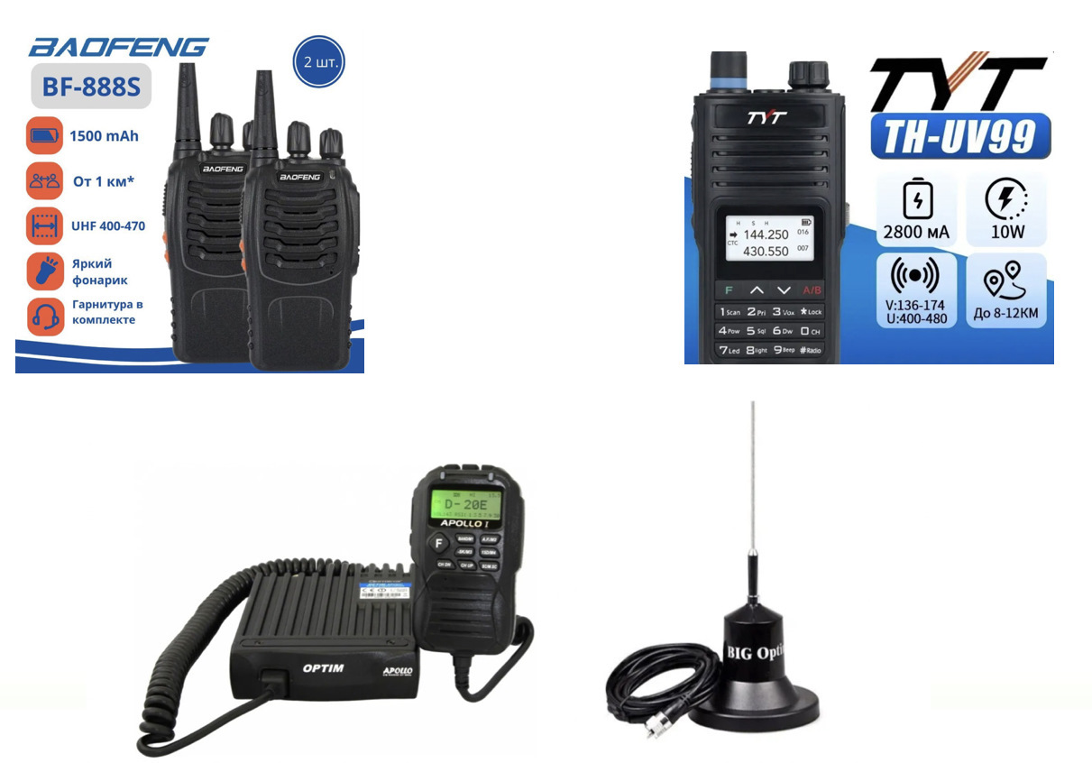 Комплект раций Baofeng 888s + TYT TH-UV99 10W и Optim APOLLO v3.0 — ой-йо! — Toyota Land Cruiser ...