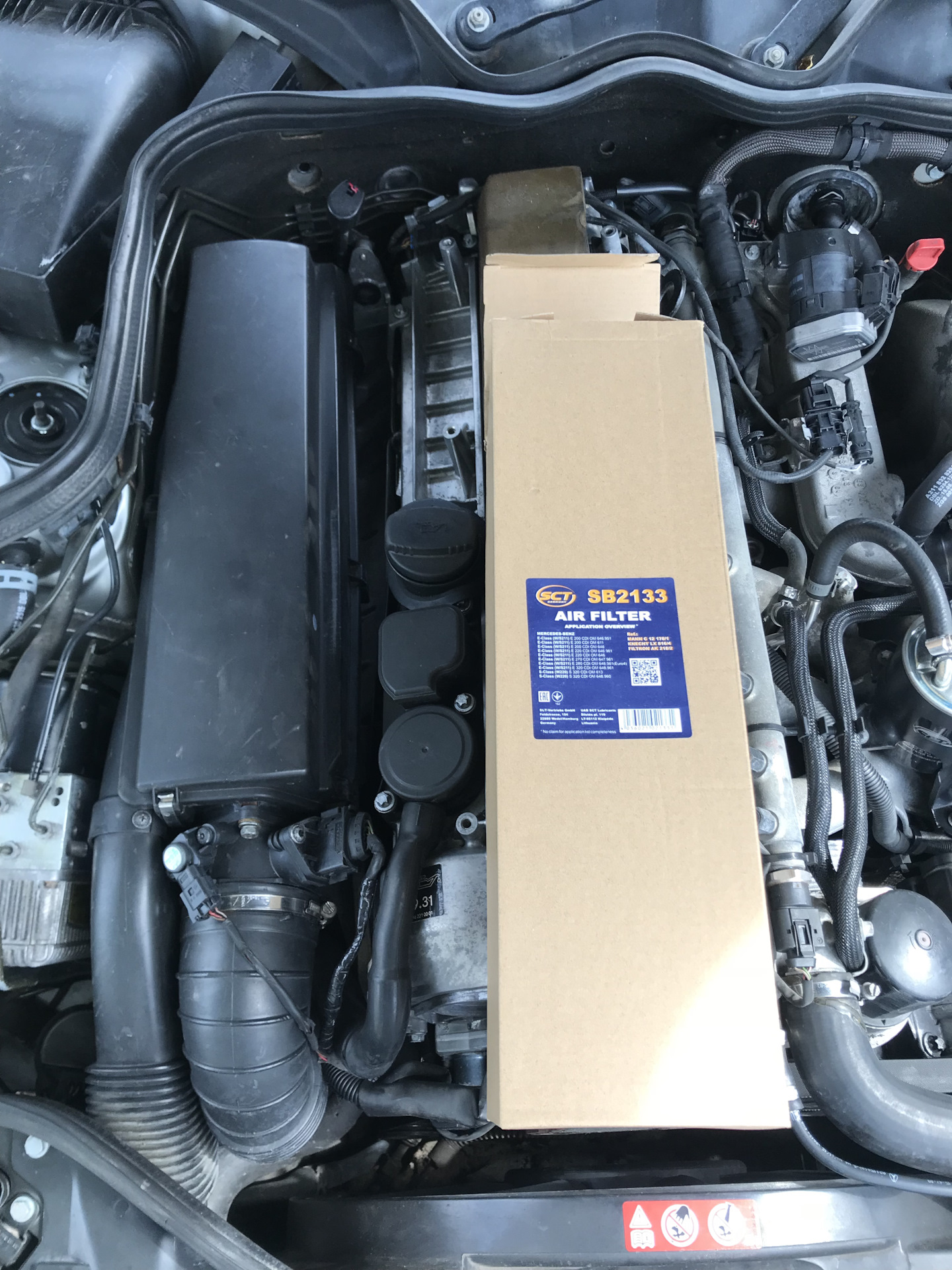 Запись 4: Воздушный фильтр — Mercedes-Benz E-class Estate (S211), 3,2 л ...