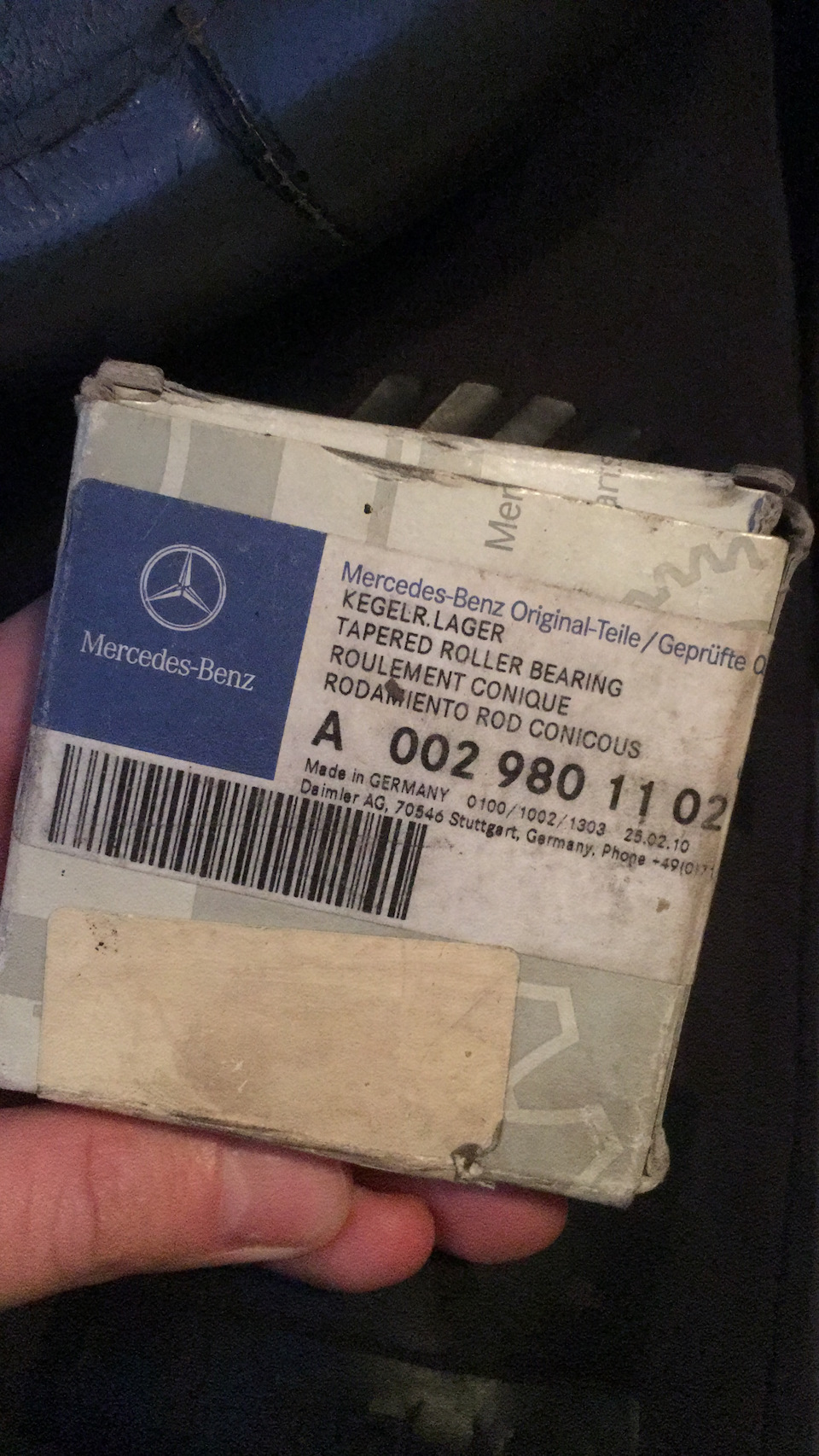 A0029801102 Подшипник конический Mercedes | Запчасти на DRIVE2