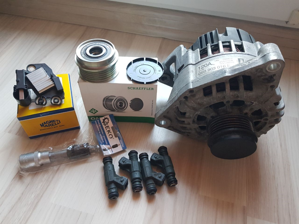 Установка генератора 120А — Volkswagen Passat B5, 1,8 л, 2001 года ...