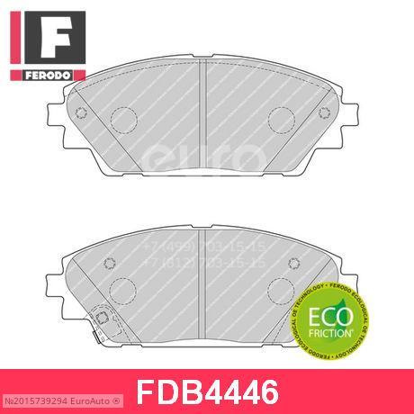 FDB4446 Комплект тормозных колодок, дисковый тормоз FERODO | Запчасти ...
