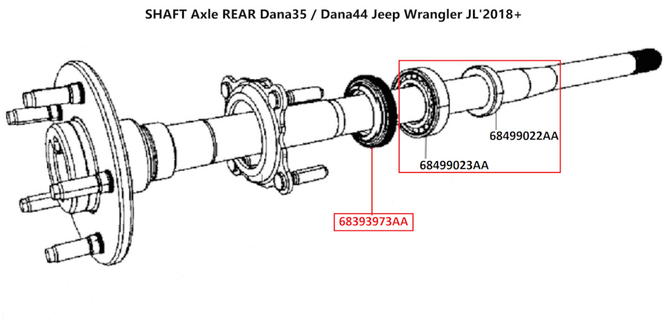 68499023AA Подшипник задней полуоси Chrysler | Запчасти на DRIVE2