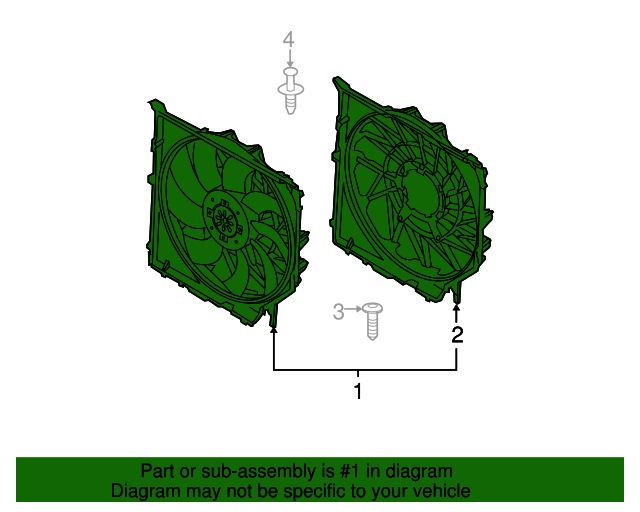 17113442089 Кожух вентилятора с вентилятором BMW | Запчасти на DRIVE2