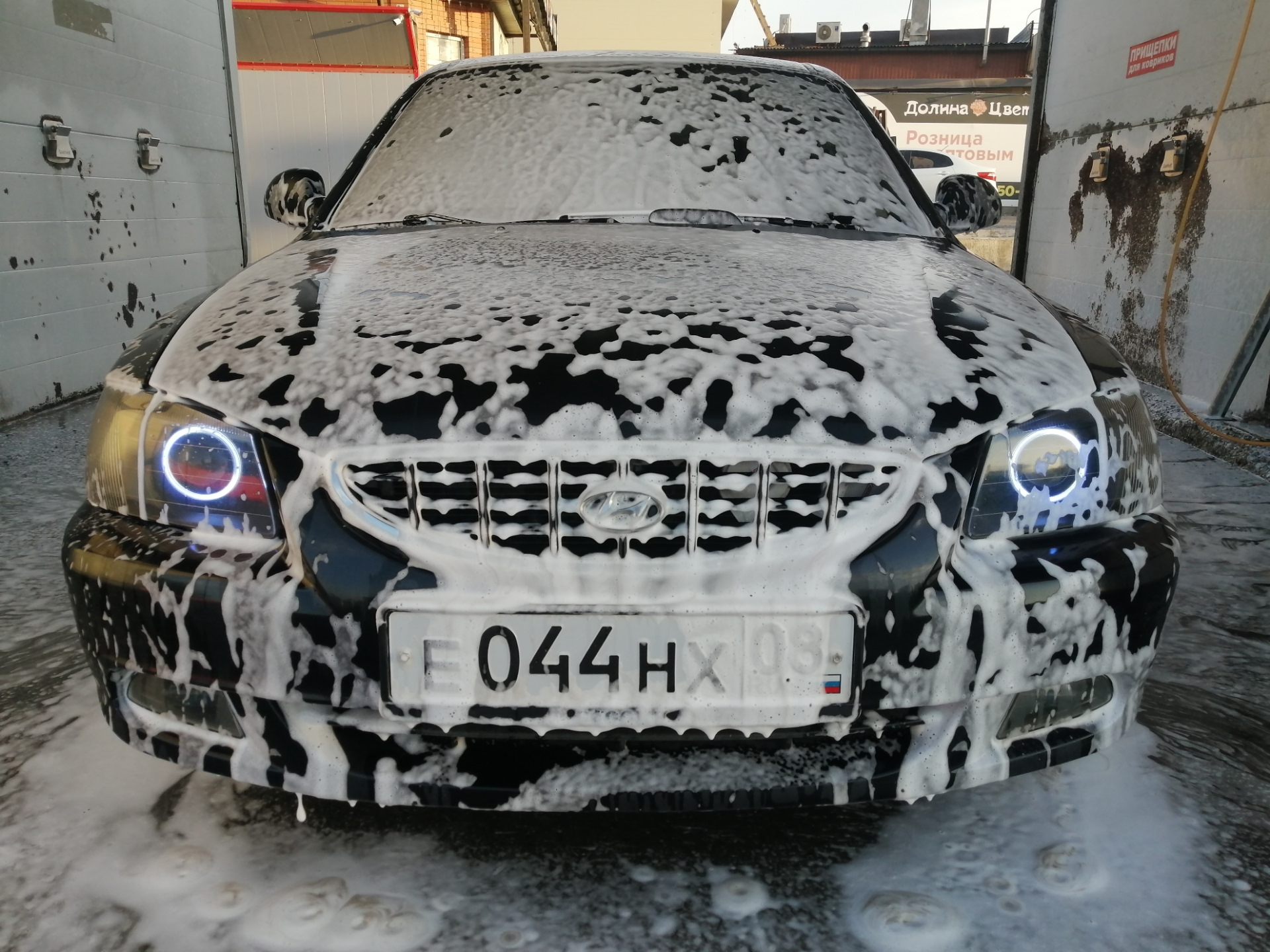 Линзованные фары на Hyundai Accent — Hyundai Accent (2G), 1,5 л, 2008 ...
