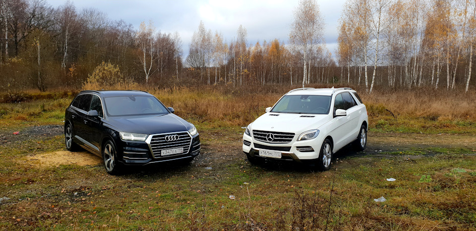 Сравнили ML400 и Q7 3.0 TDI — Audi Q7 (2G), 3 л, 2017 года | соревнования | DRIVE2