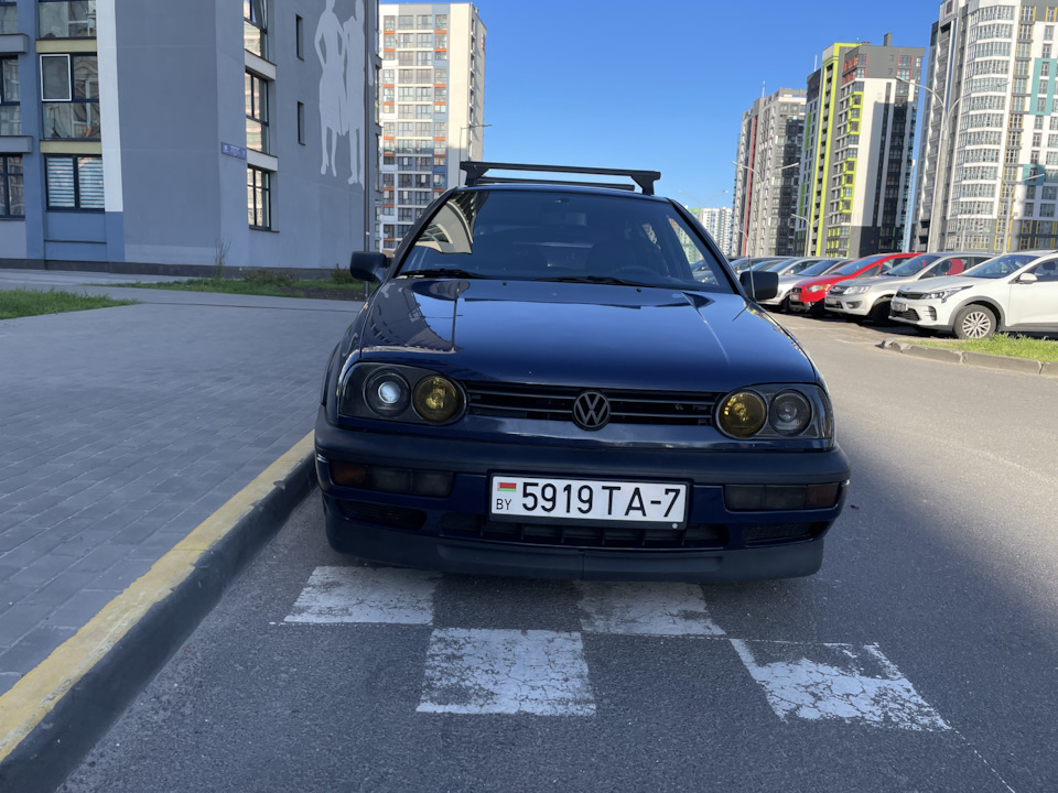 Желтая пленка на фары — Volkswagen Golf Mk3, 1,8 л, 1992 года | другое ...