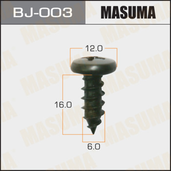 BJ003 Саморез MASUMA 6x16мм, набор 10шт MASUMA | Запчасти на DRIVE2