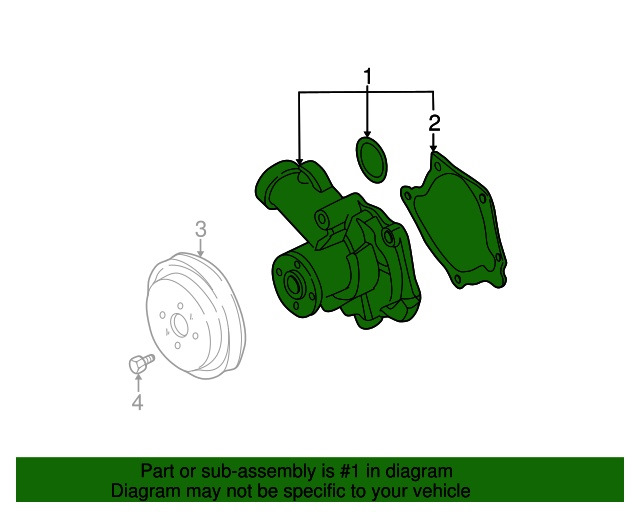 MD976464 НАСОС ВОДЯНОЙ, КОМПЛЕКТ Mitsubishi | Запчасти на DRIVE2