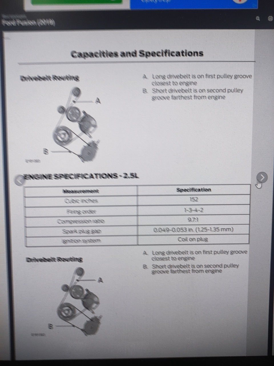 Спецификации 1.5,2.0,2.5,2.7 — Ford Fusion (America) (2G), 2,5 л, 2019 ...