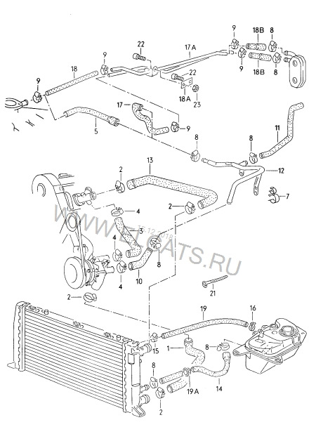 Схемы и электросхемы Ауди 80 — Audi 80 (B3), 1,8 л, 1990 года ...