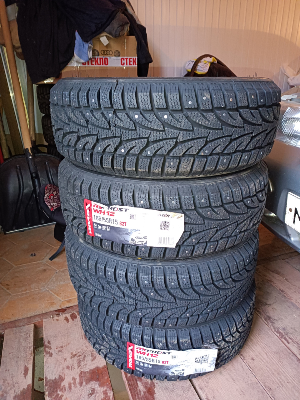 Зимние шины Roadx RXFrost WH12 185/55 r15 82т — Lada 21108, 1,5 л, 2003 ...