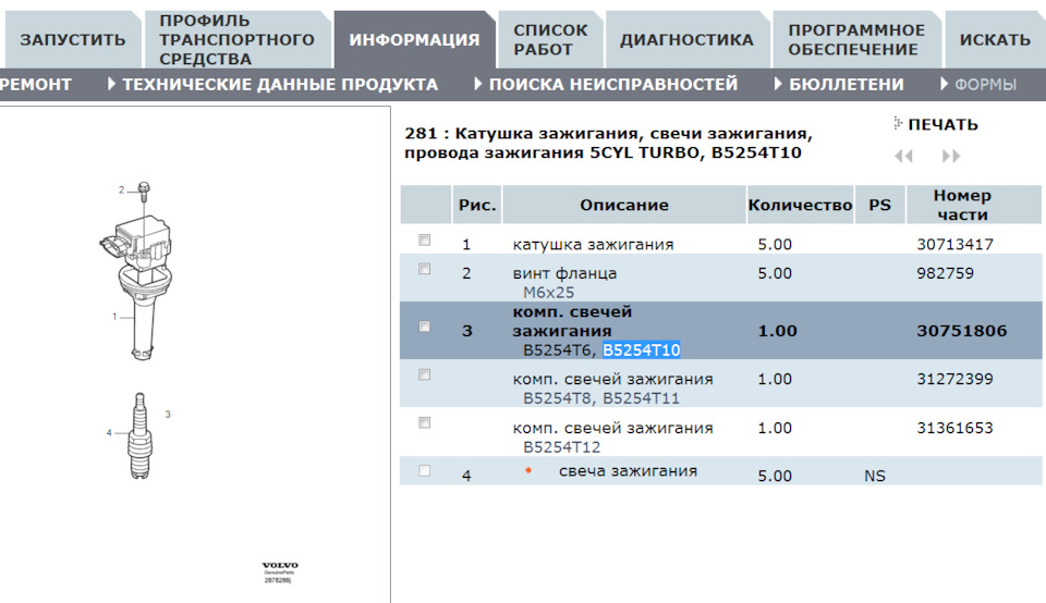 30751806 Свеча зажигания 6481 Volvo | Запчасти на DRIVE2