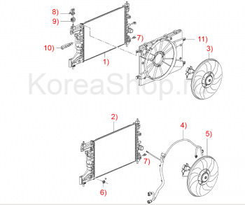 96831560 Комплект шлангов радиатора (2 шт.) GM | Запчасти на DRIVE2