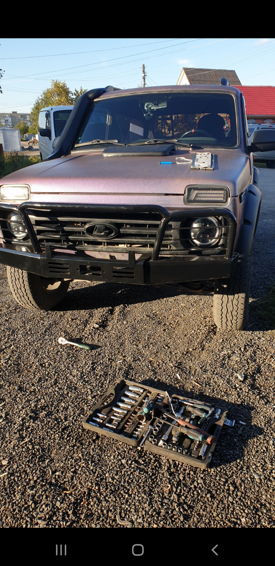 Силовой бампер на ниву 21214 "Техносфера" — Lada 4x4 3D, 1,7 л, 2013 ...