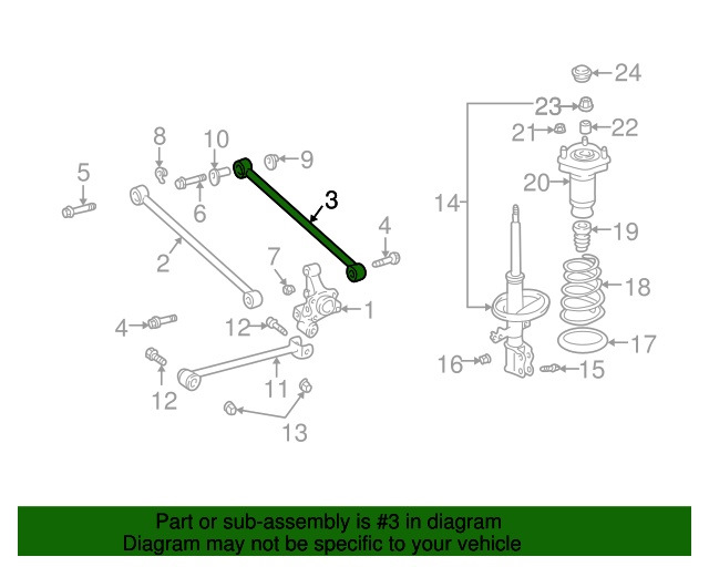 4873048110 Тяга поперечная задняя №2 TOYOTA HARRIER 4WD 03- LH=RH ...