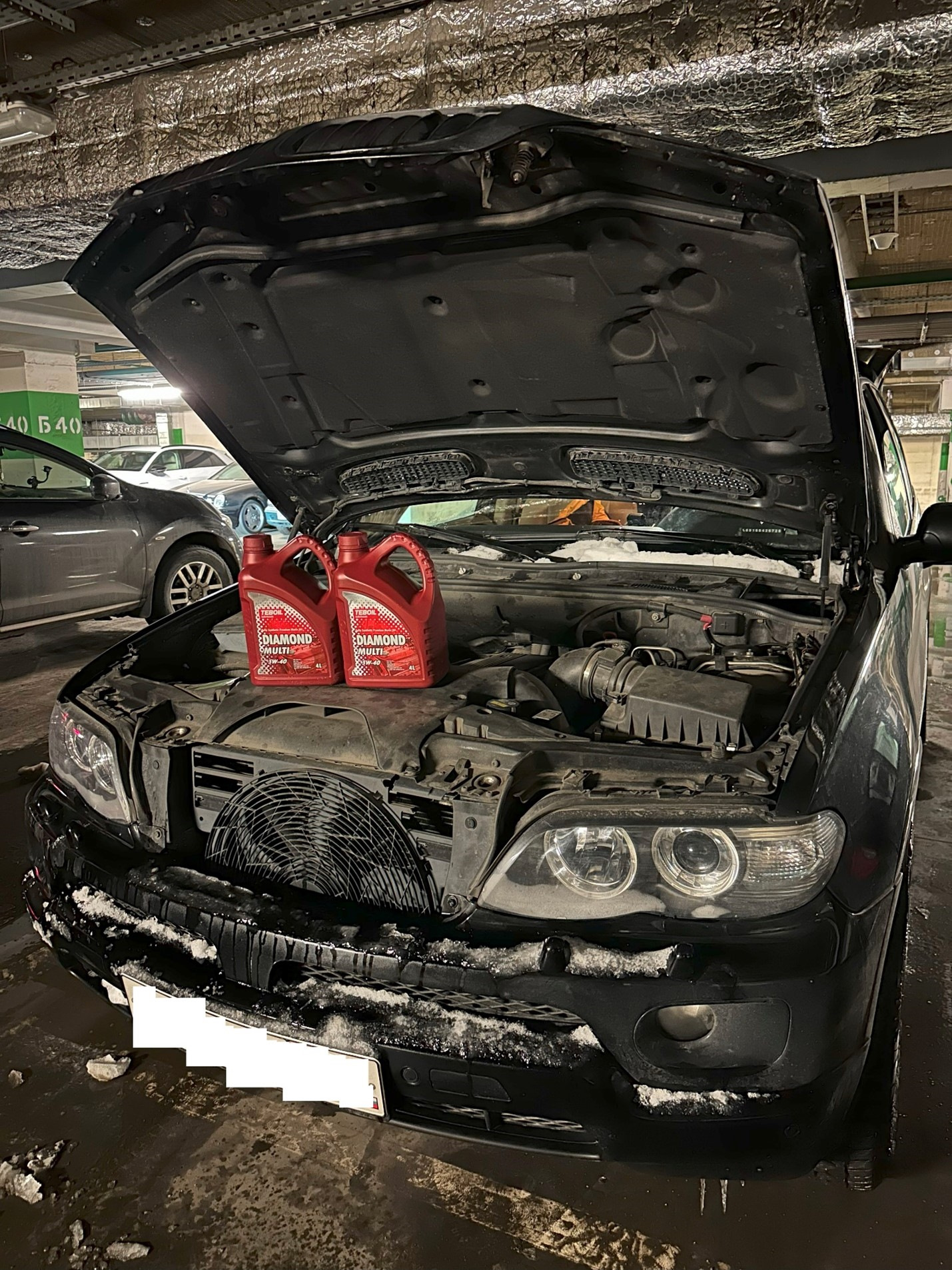 #93 Масло TEBOIL DIAMOND MULTI SAE 5W‑40 (замена) — BMW X5 (E53), 3 л ...