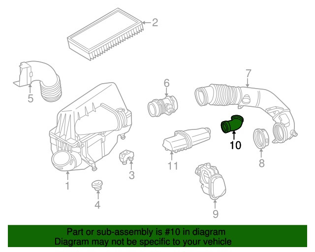A1121410083 Шланг глушителя во впускной системе Mercedes | Запчасти на ...