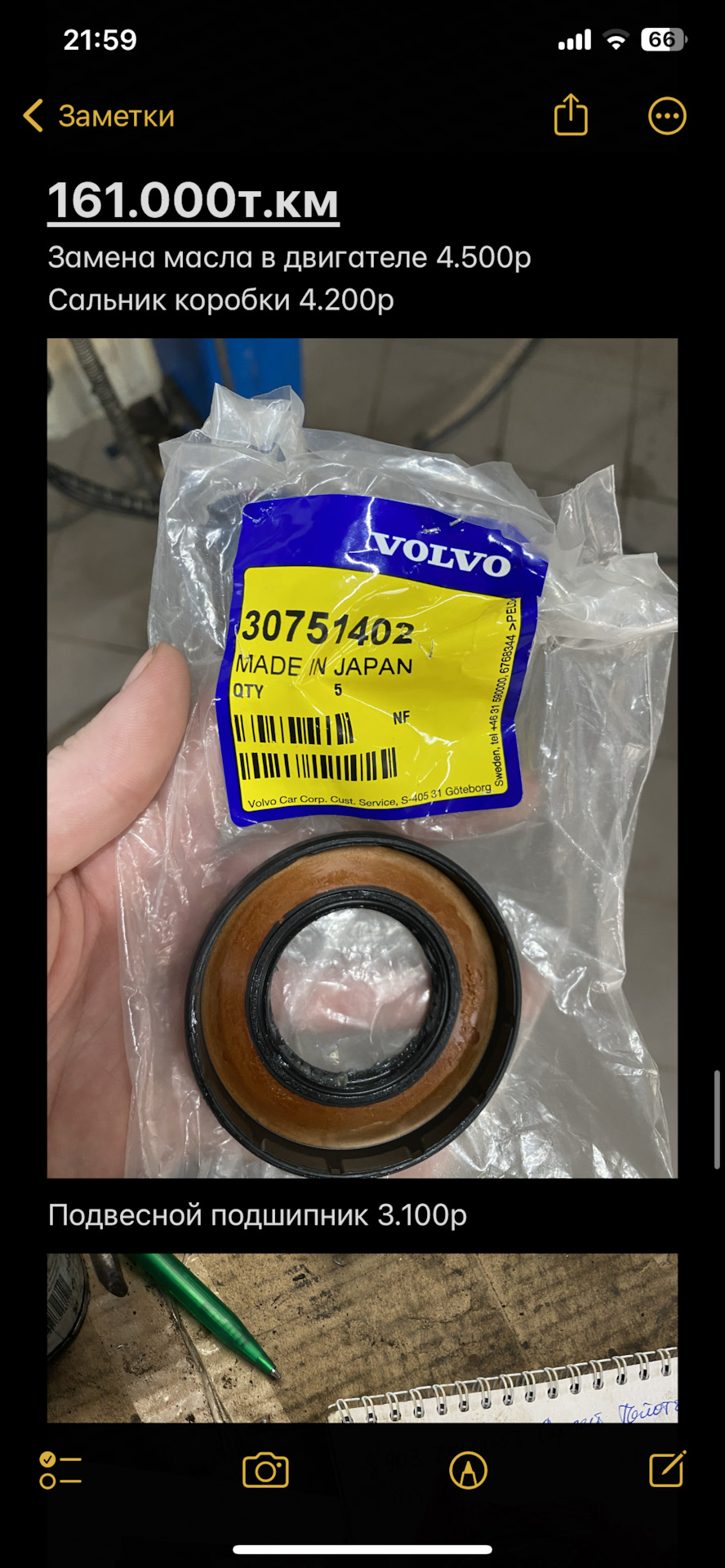 30751402 Сальник привода RH Volvo | Запчасти на DRIVE2