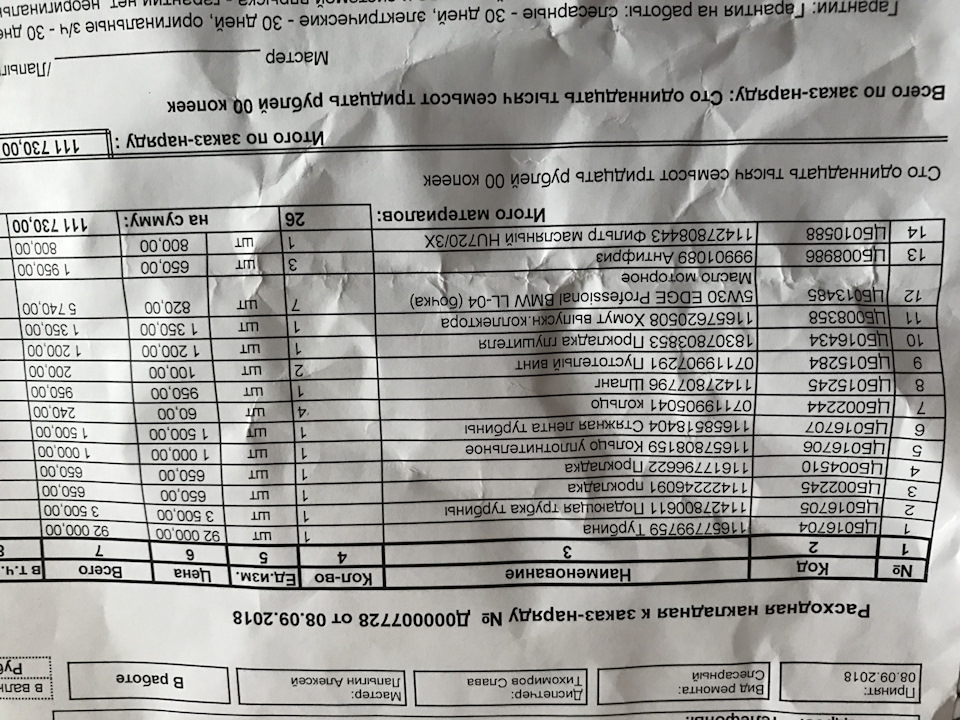 «Умерла» турбина — BMW 5 series (F10), 3 л, 2010 года | визит на сервис ...