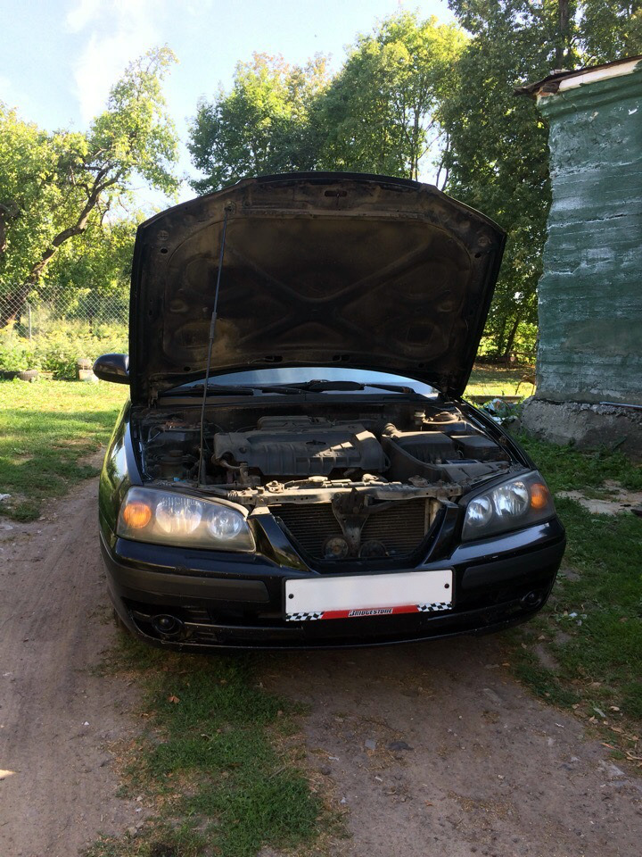 Покраска решетки радиатора. — Hyundai Elantra (3G), 1,6 л, 2003 года ...