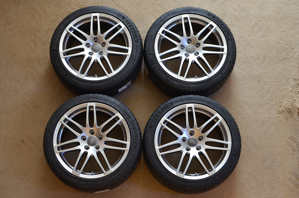 R18 Rs4 look wheels + Michelin PS4 — Audi A4 (B7), 2 л, 2007 года ...