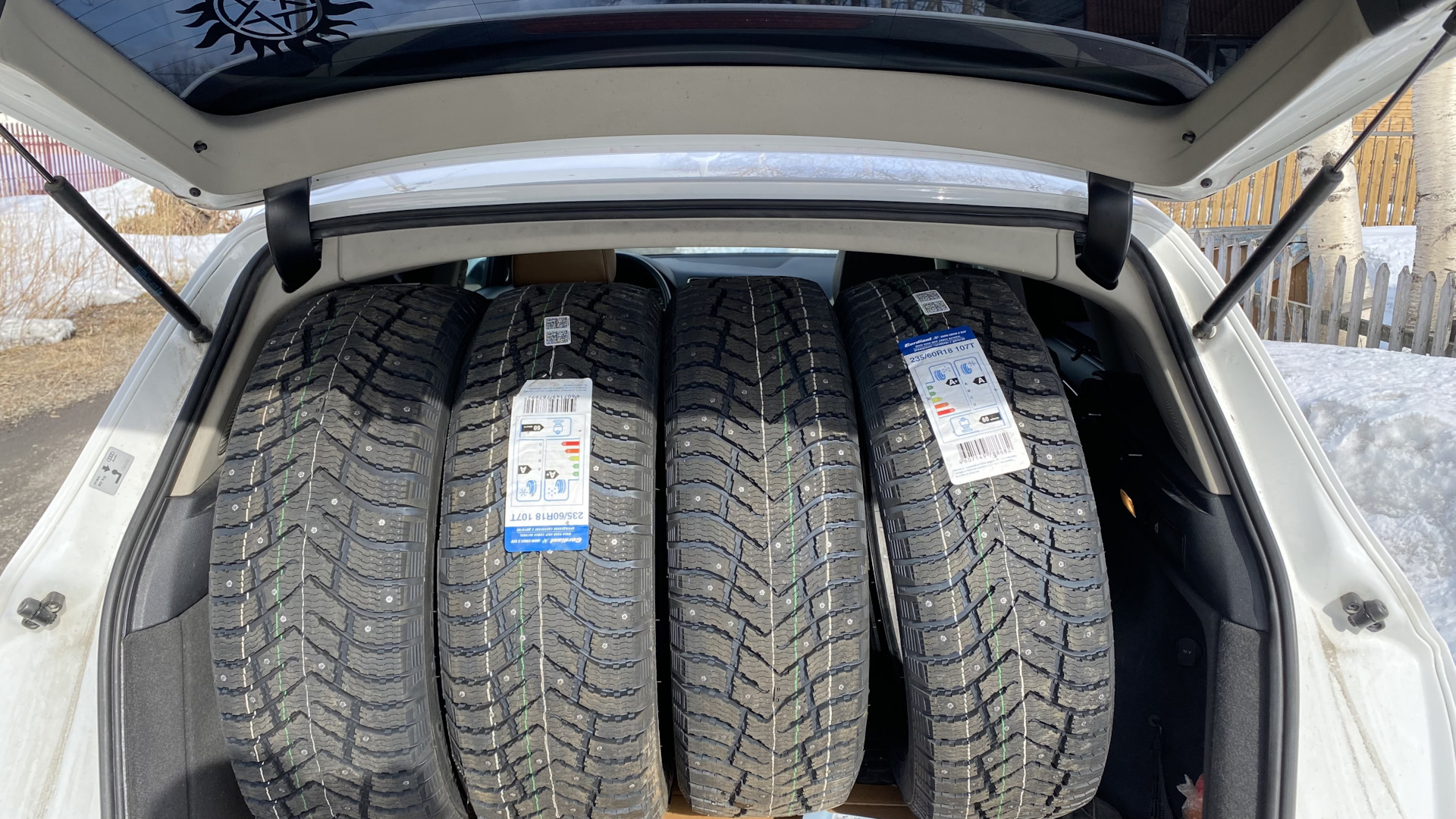 Отзыв о зимней шипованной резине Cordiant snow cross 2 SUV после 1 ...
