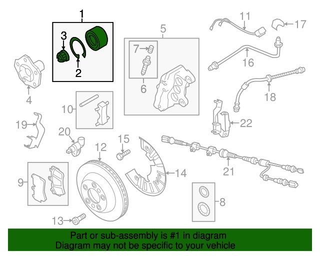 7L0498287 Подшипник, ступица и монтажные VAG | Запчасти на DRIVE2