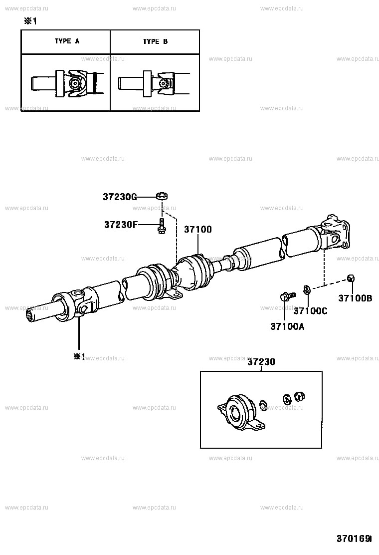 #2038. — 37-01 — Propeller shaft & universal joint — Карданный вал ...