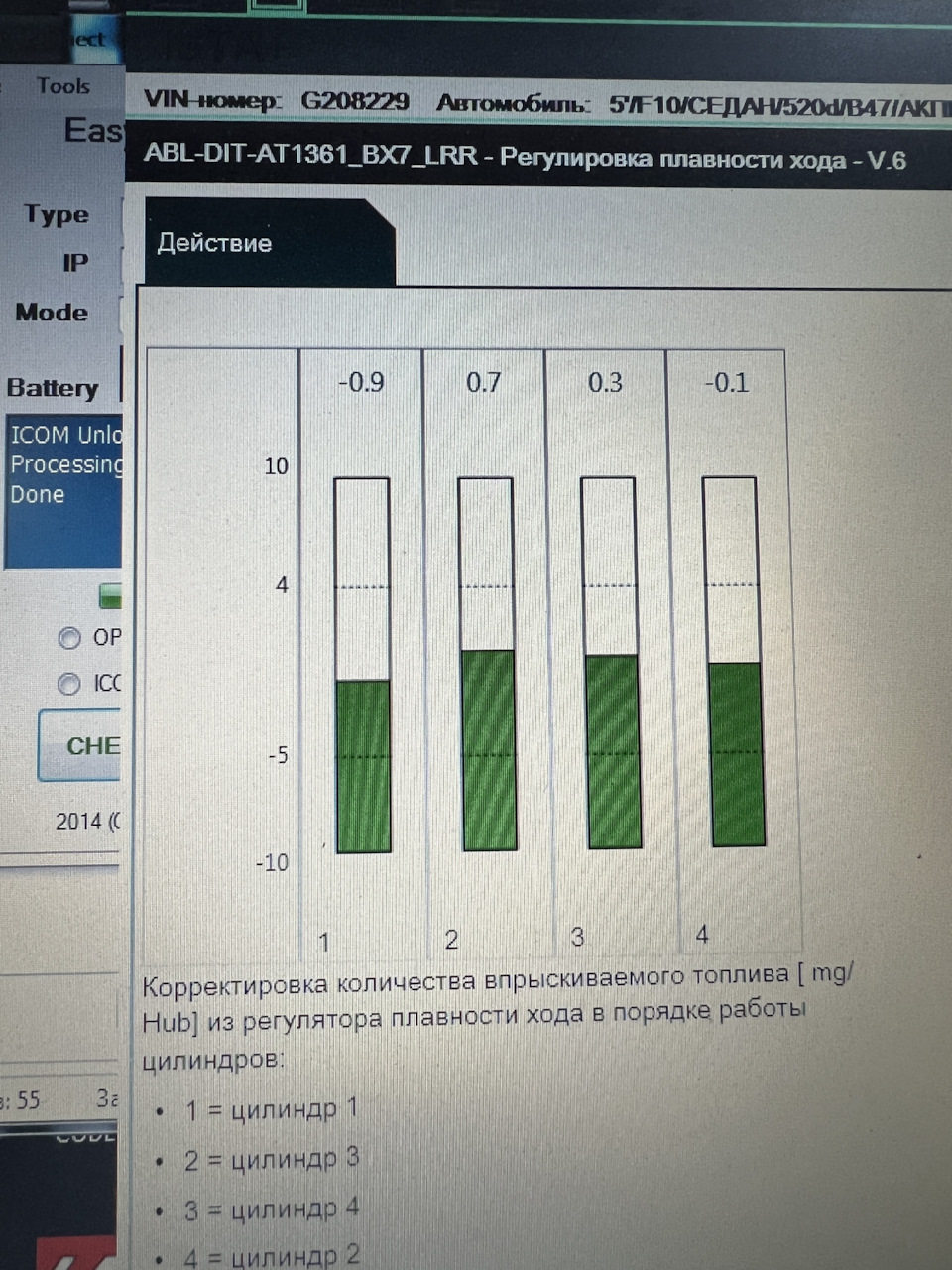 Диагностика форсунок — BMW 5 series (F10), 2 л, 2016 года | визит на ...