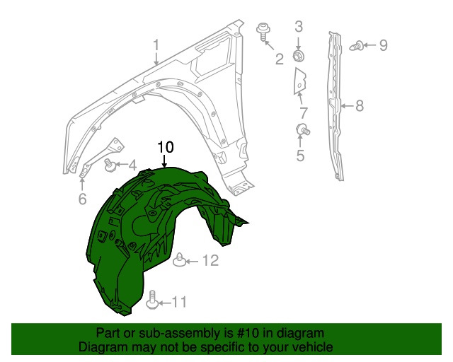 CLF500253 Локер колесной арки Jaguar Land Rover | Запчасти на DRIVE2