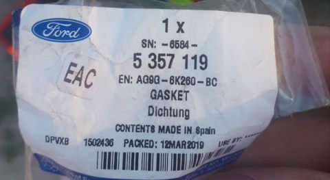 5357119 Прокладка Ford | Запчасти на DRIVE2