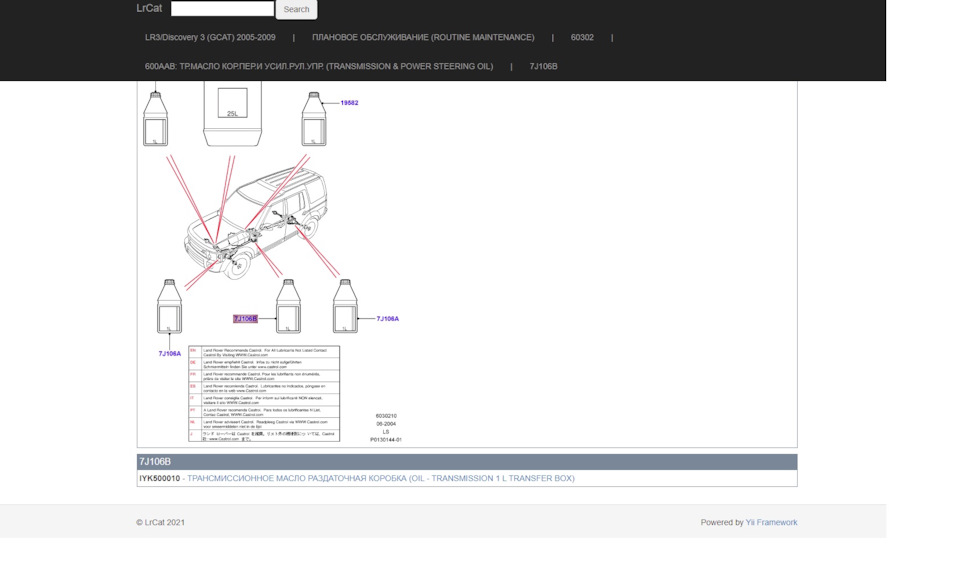 Масла в редуктора и раздатку — Land Rover Discovery III, 2,7 л, 2008 ...