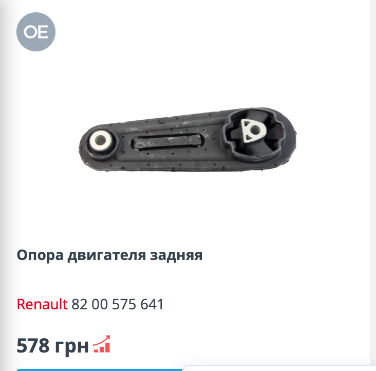 Опора двигателя — Renault Megane II, 1,4 л, 2004 года | расходники | DRIVE2
