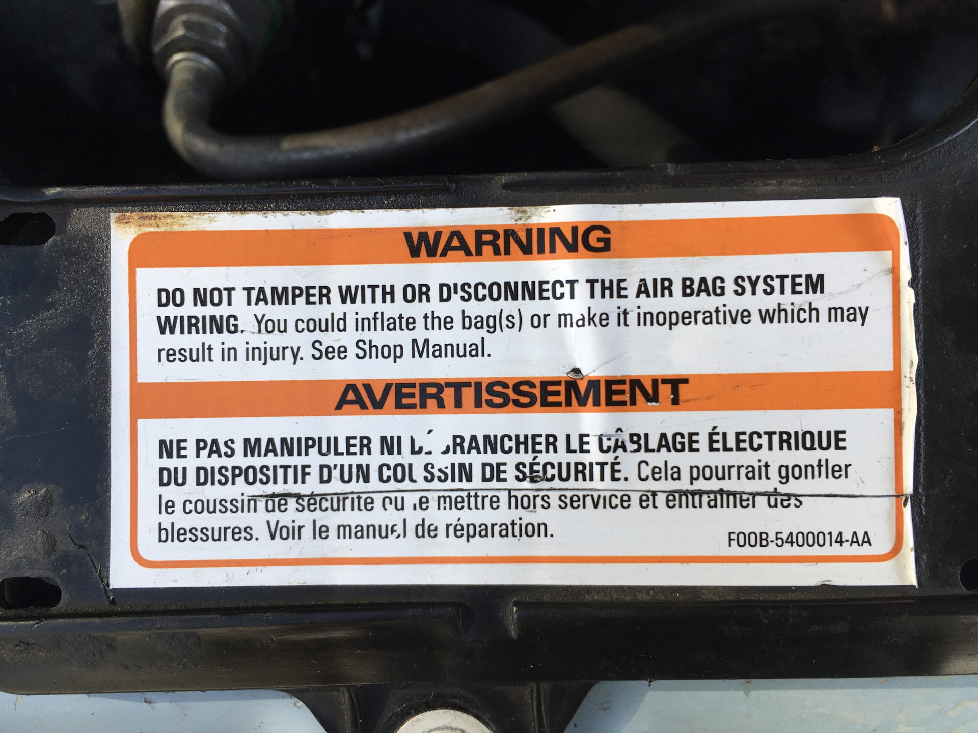 Подкапотные таблички — Mercury Sable (2G), 3 л, 1992 года | просто так ...