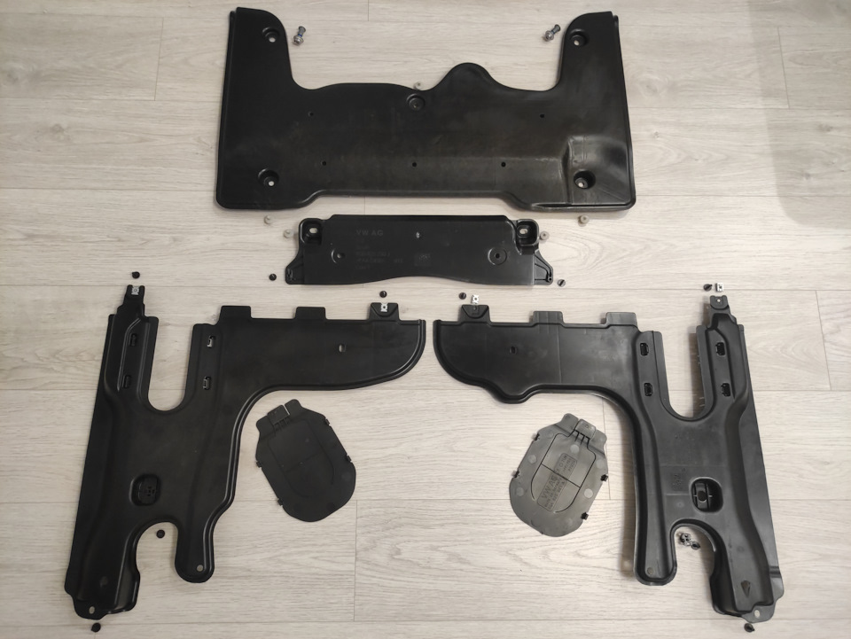 Дополнительные пыльники днища (ч.1 — закупка) — Volkswagen Tiguan (2G ...