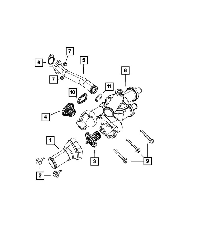 55111016AC Термостат Chrysler | Запчасти на DRIVE2