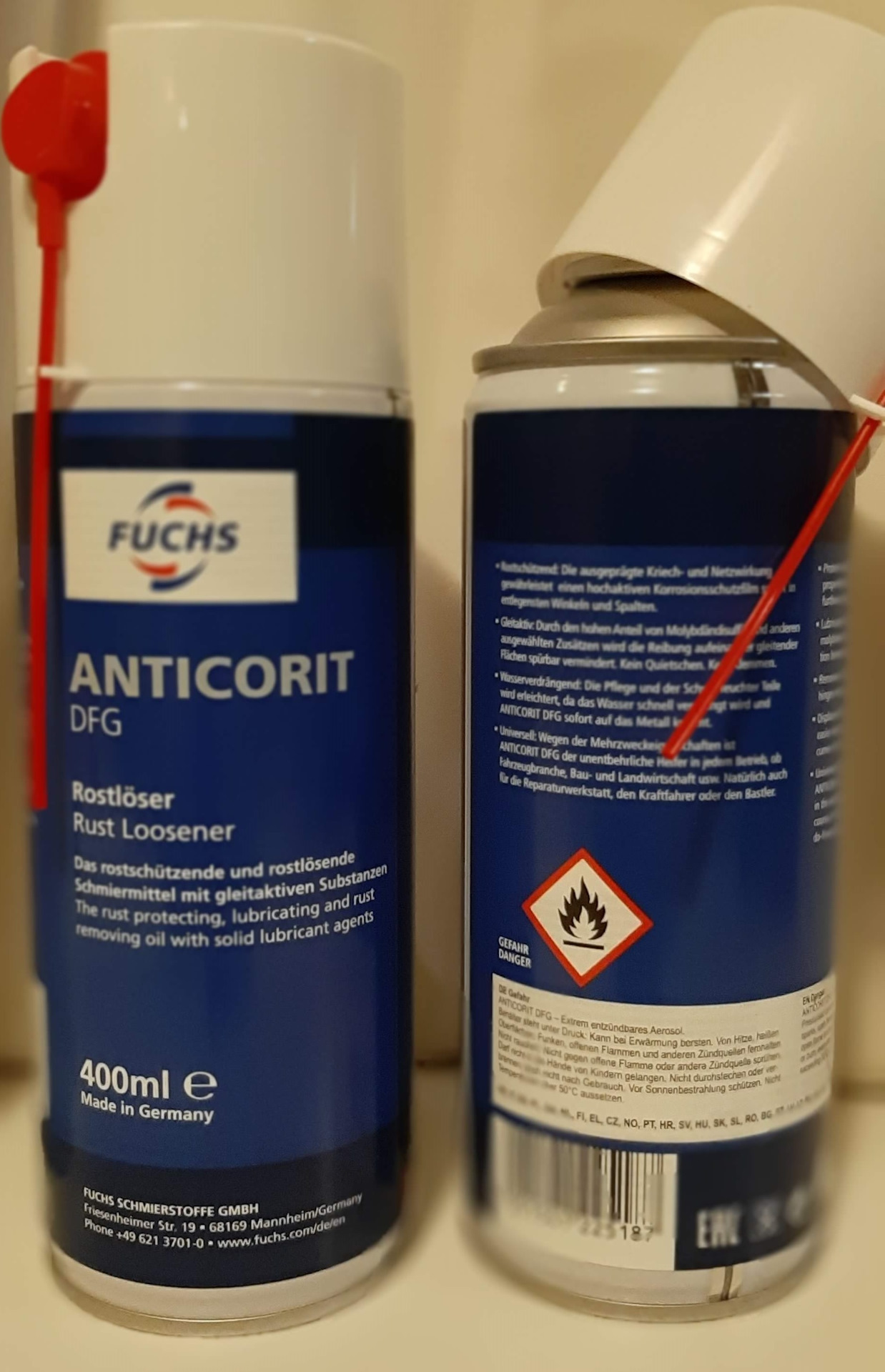 FUCHS ANTICORIT DFG проникающая смазка — VD40 отдыхает… — DRIVE2