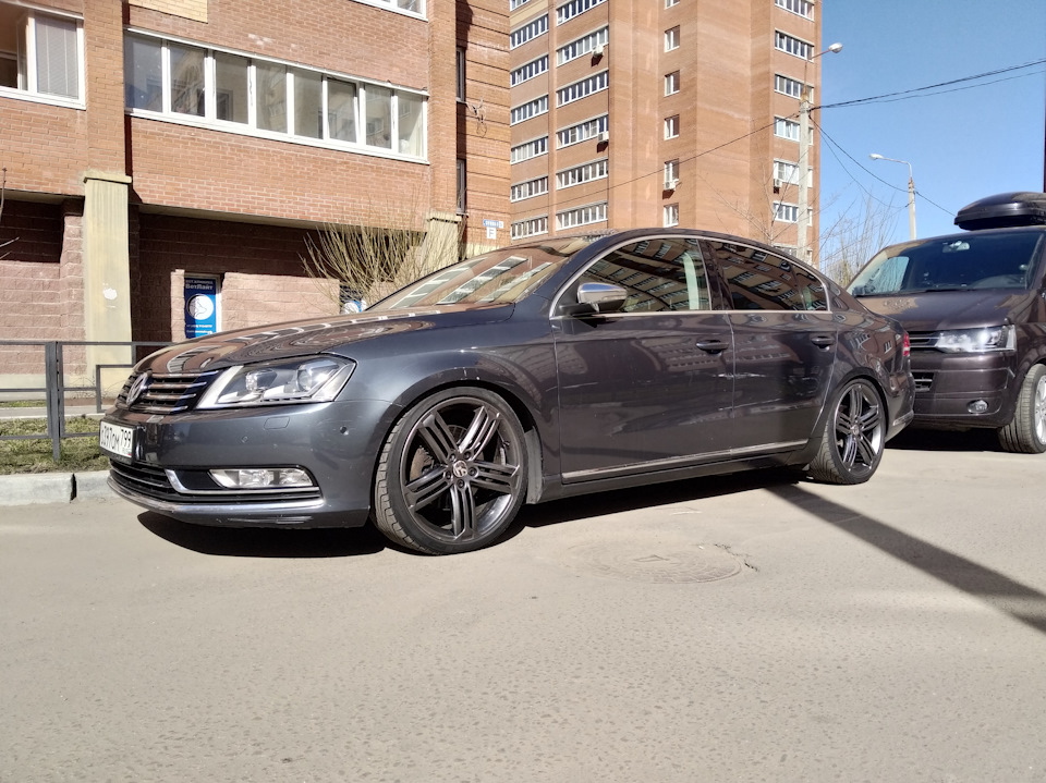 Весна и talladega r19 Gun Metall — Volkswagen Passat B7, 2 л, 2011 года ...