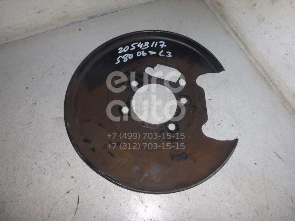 30793433 Щит опорный заднего левого тормозного диска для S80 Volvo ...