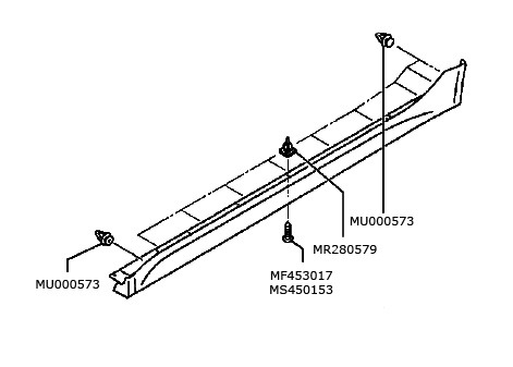 MU000573 Клипса Mitsubishi | Запчасти на DRIVE2