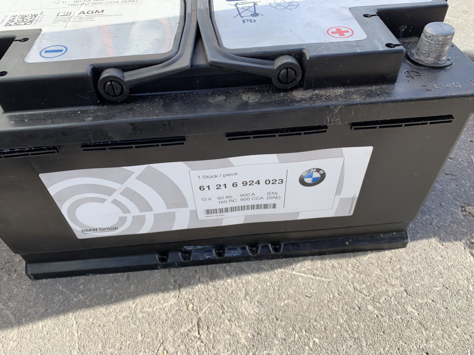 Замена аккумулятора bmw на varta — BMW 5 series (F10), 2 л, 2014 года ...