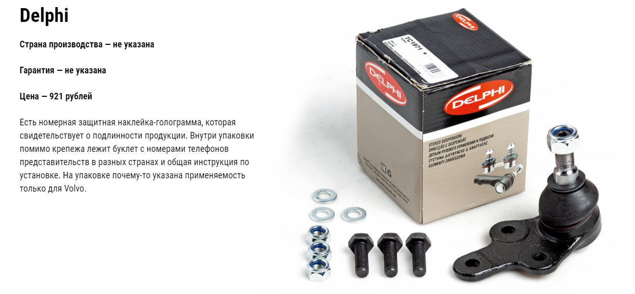 Тест шаровых опор для Ford Focus II: Delphi, Fenox, CTR, Meyle, Moog и ...